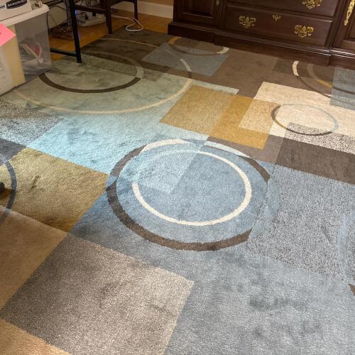 Large Multicolor Geometric Area Rug, Approx 8' by 10' | Downsize in ...